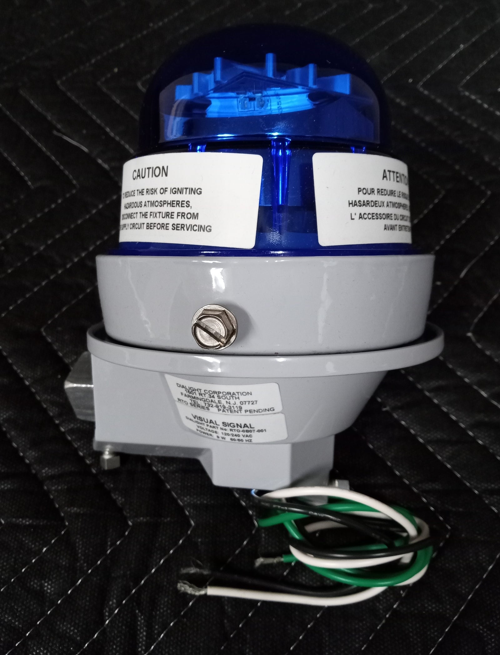 (FX117) Dialight Visual Signal, Blue LED, Single Fixture, 120/240V, RT ...